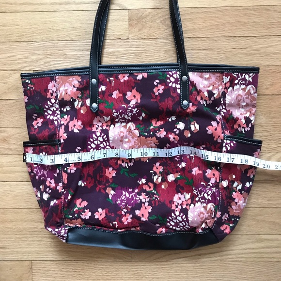 Merona | Bags | Merona Large Floral Tote Purse Bag Fall Style | Poshmark